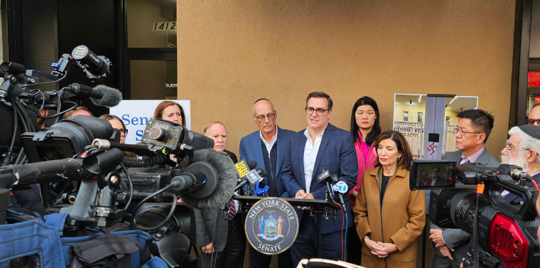Blocks from Swastika Incident, Senator Sutton and Governor Hochul ...