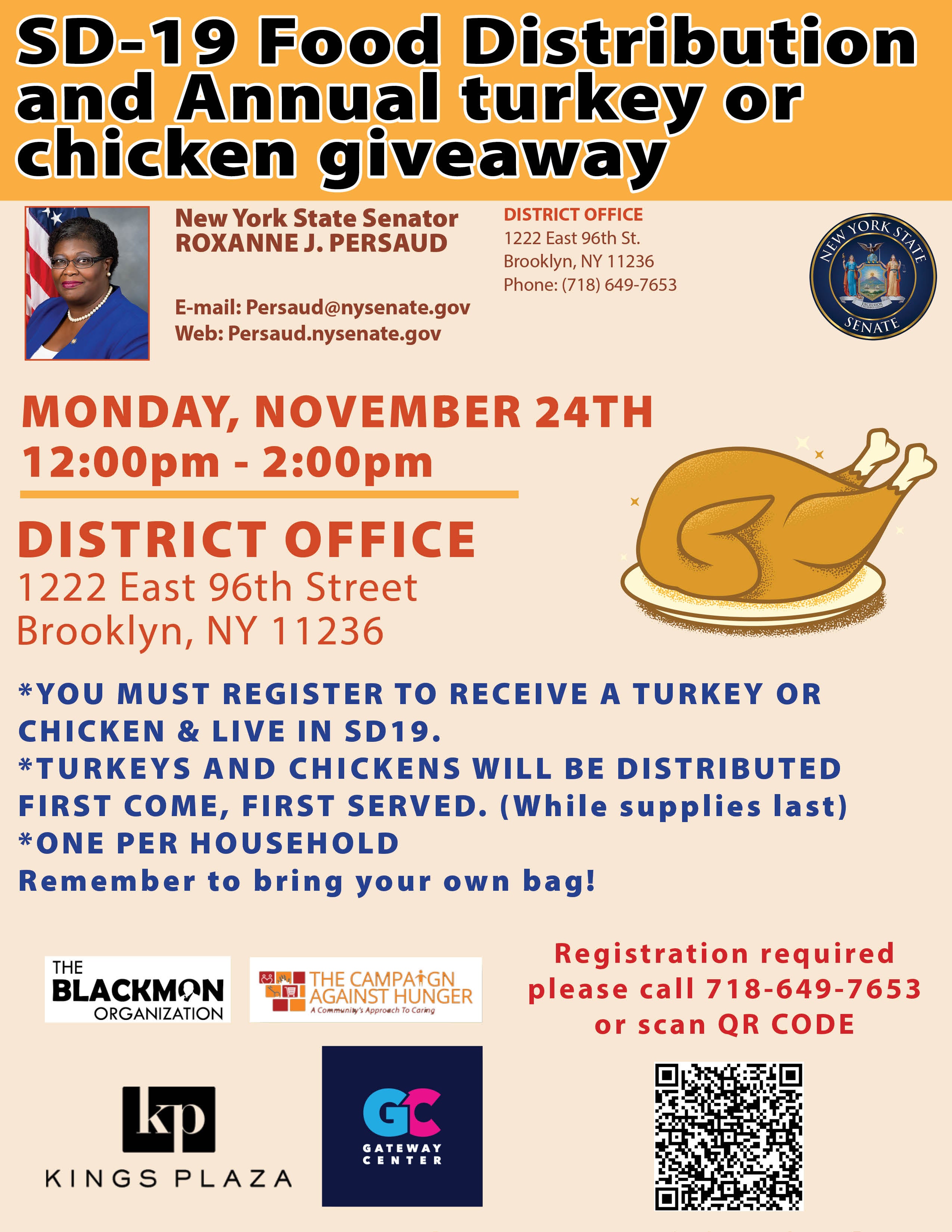 SD-19 Food Distribution and Annual Turkey or Chicken Giveaway ...