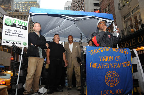 Senator Adams Speaks at TWU/32BJ Kickoff Rally for Contract ...