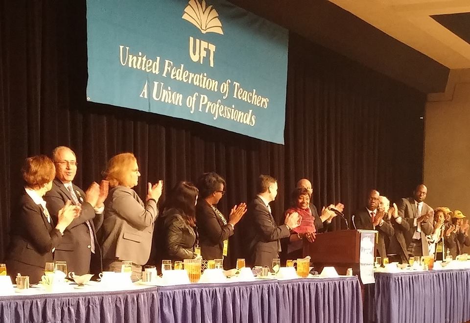 Senator Stewart-Cousins Speaking at the UFT Rally | NYSenate.gov