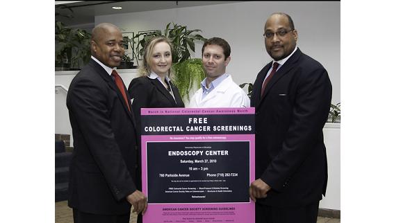 Senator Adams at SUNY Downstate Medical Center showing his support for ...