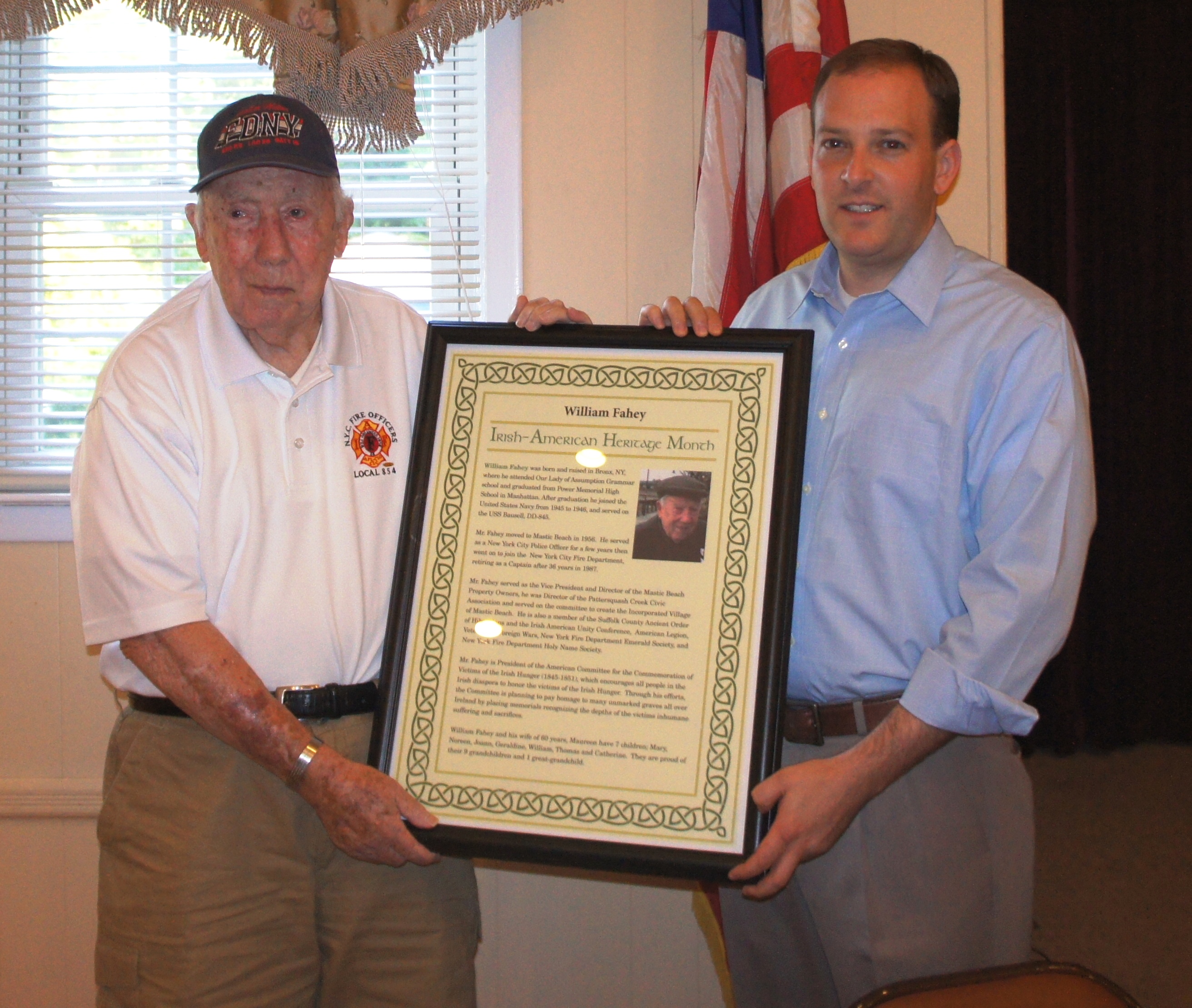 Senator Lee Zeldin Honors Bill Fahey | NYSenate.gov