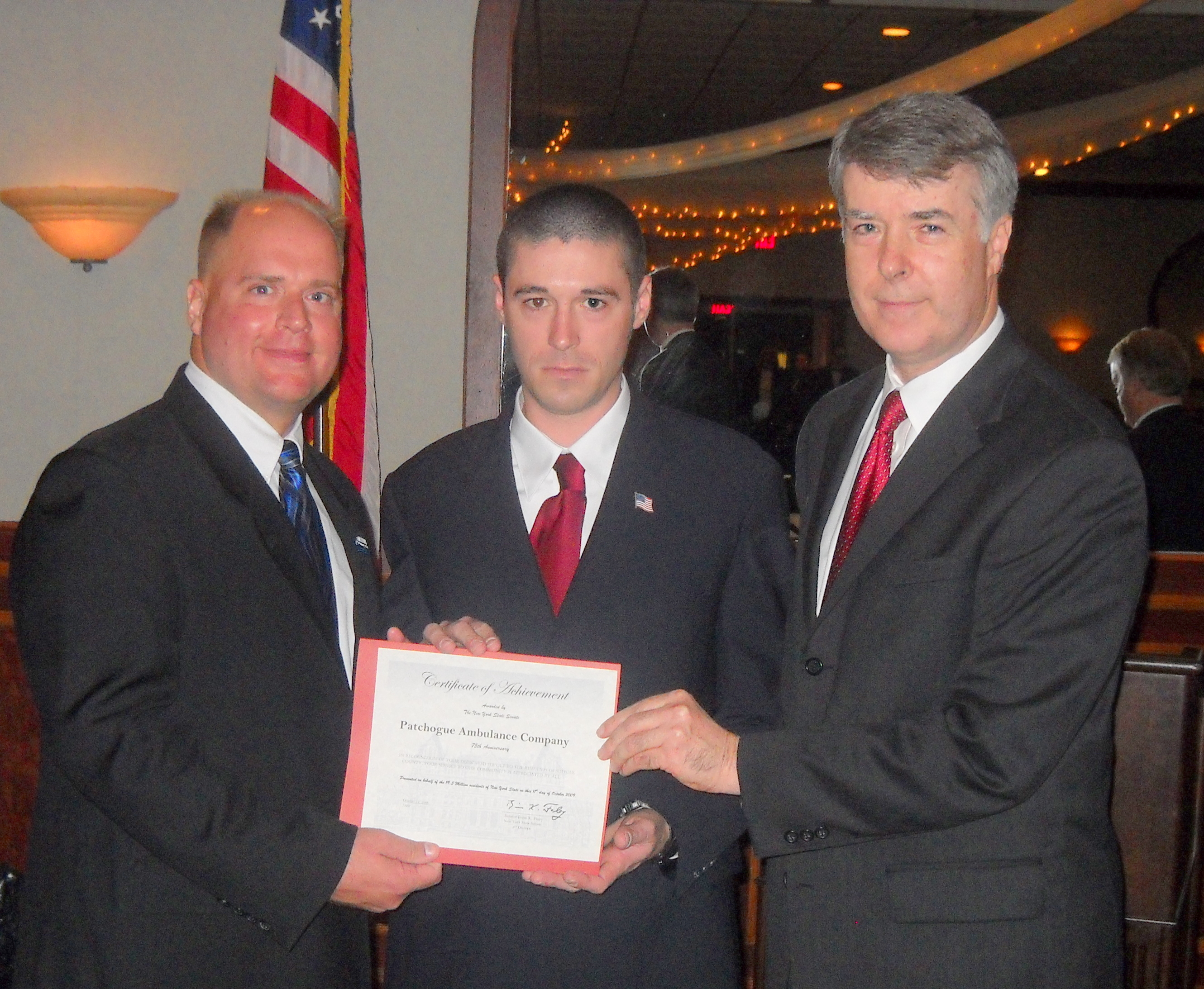 Sen. Foley Congratulates Members of the Patchogue Ambulance Company ...
