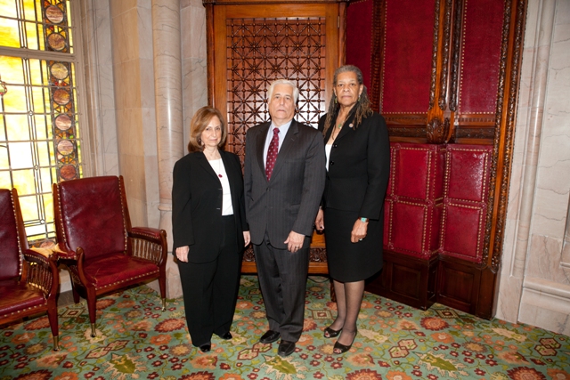Senator Ruth Hassell-Thompson with NYS DOCCS Commissioner Brian Fischer ...