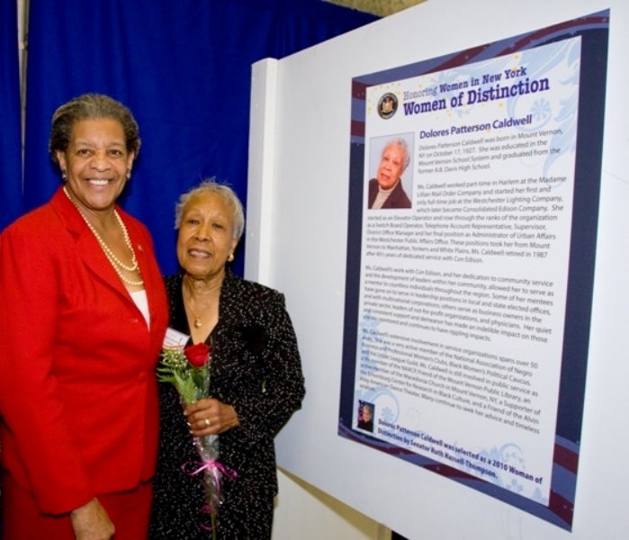 Senator Ruth Hassell-Thompson Honors Dolores Patterson Caldwell as her ...