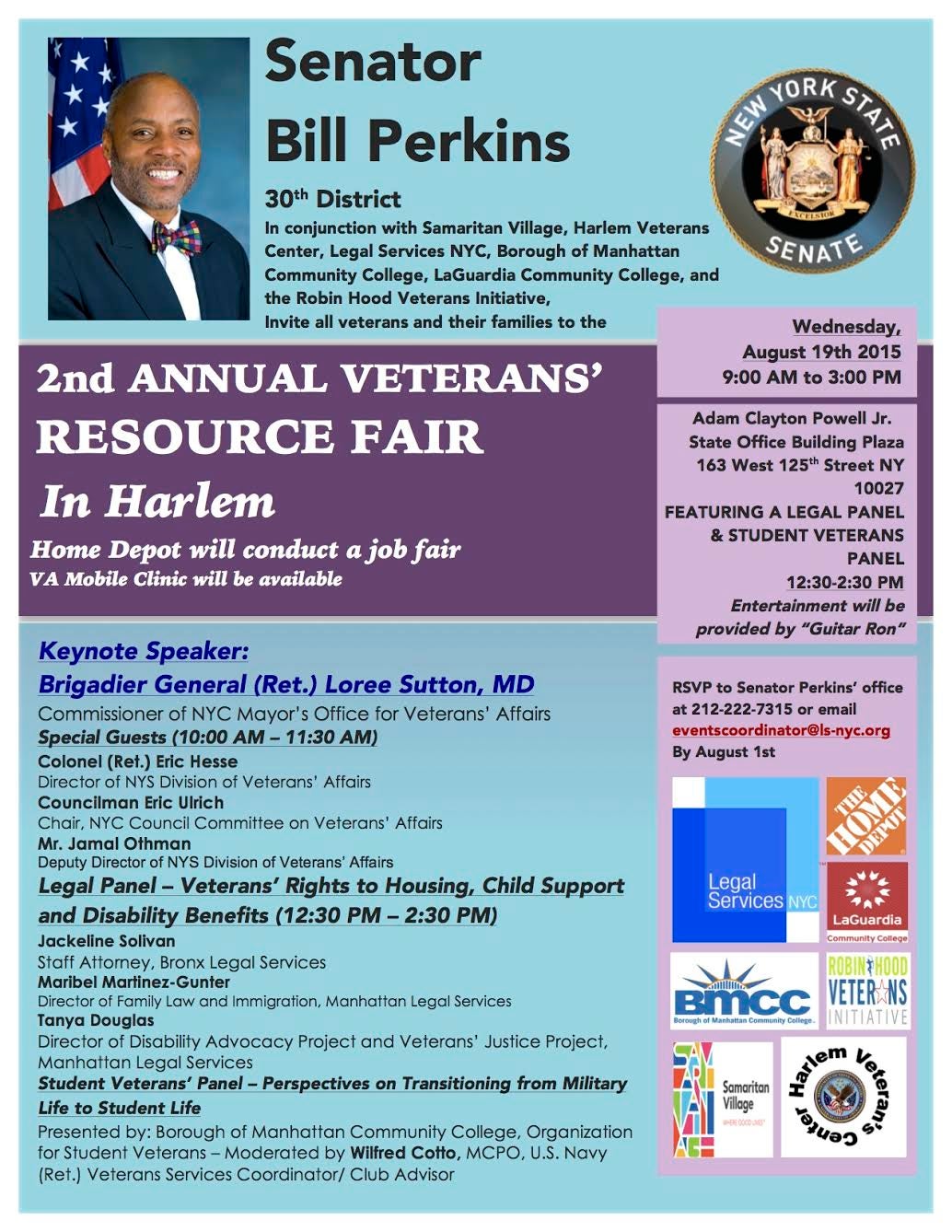 Forum/Town Hall: Senator Bill Perkins | 2nd Annual Veterans Resource ...
