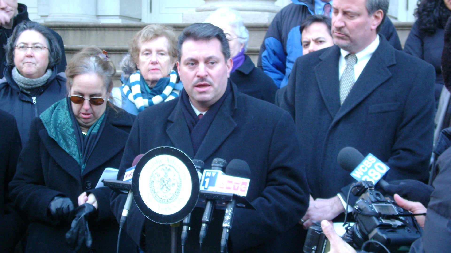 Senator Addabbo speaking at New Voting machine press conference ...