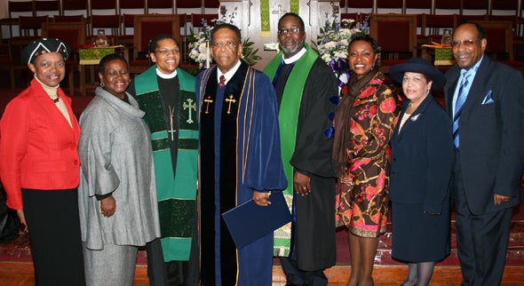 Senator Montgomery at a dedication ceremony at Janes United Methodist ...