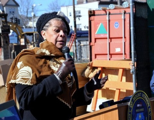 Senator Ruth Hassell-Thompson speaking at the groundbreaking of the ...