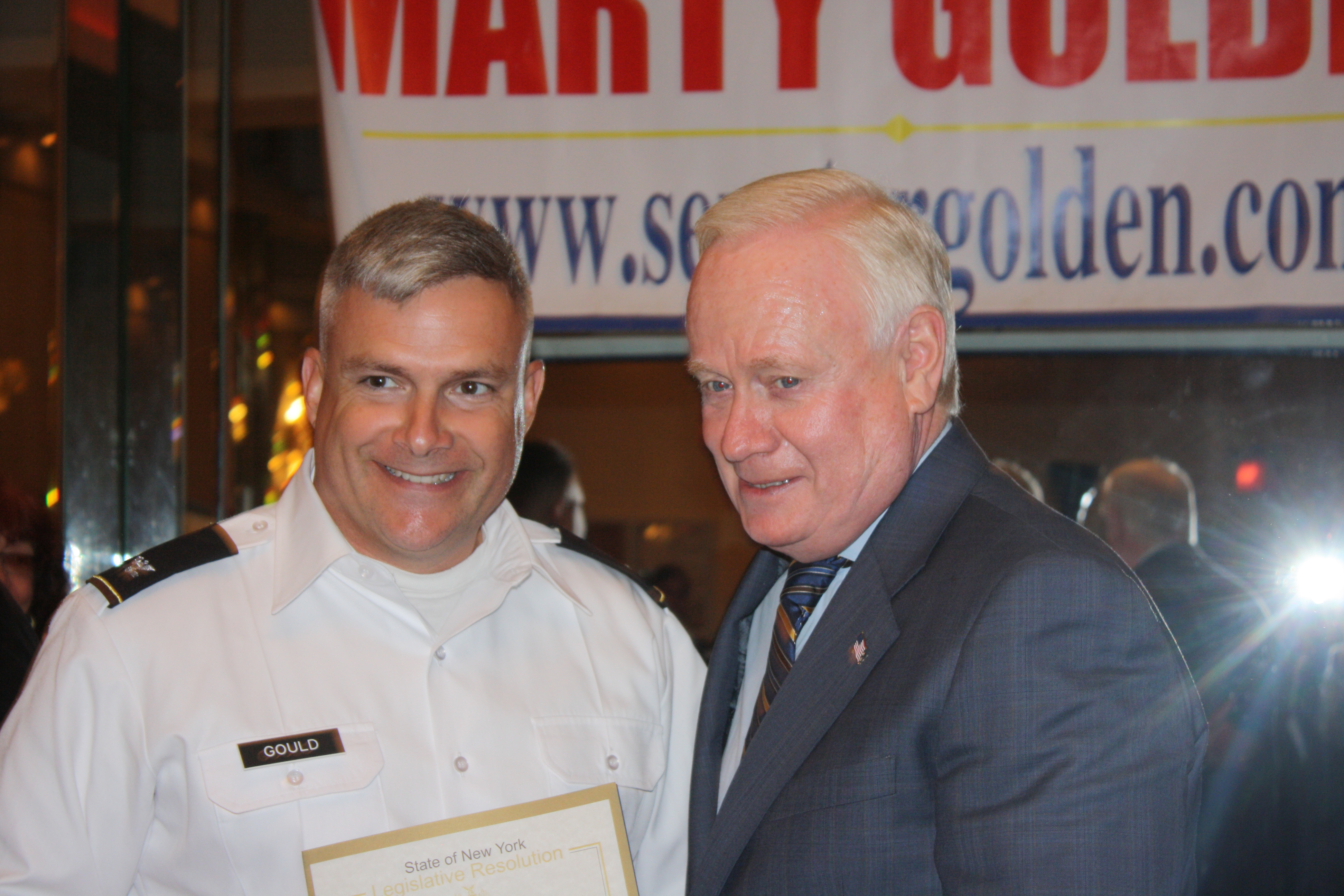 Senator Golden and Garrison Commander Col. Michael J. Gould are ...