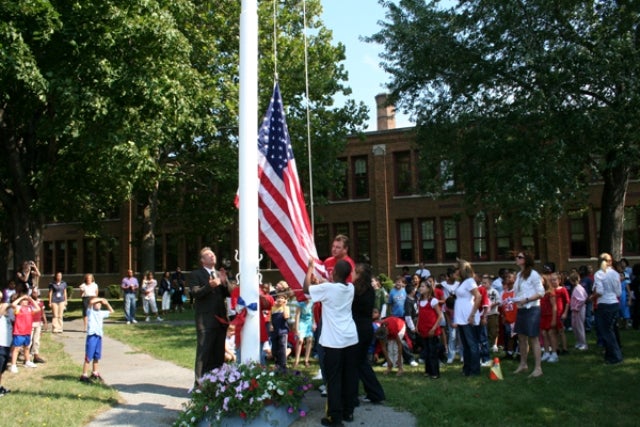 New Flag and Flag Pole for School 42 | NYSenate.gov