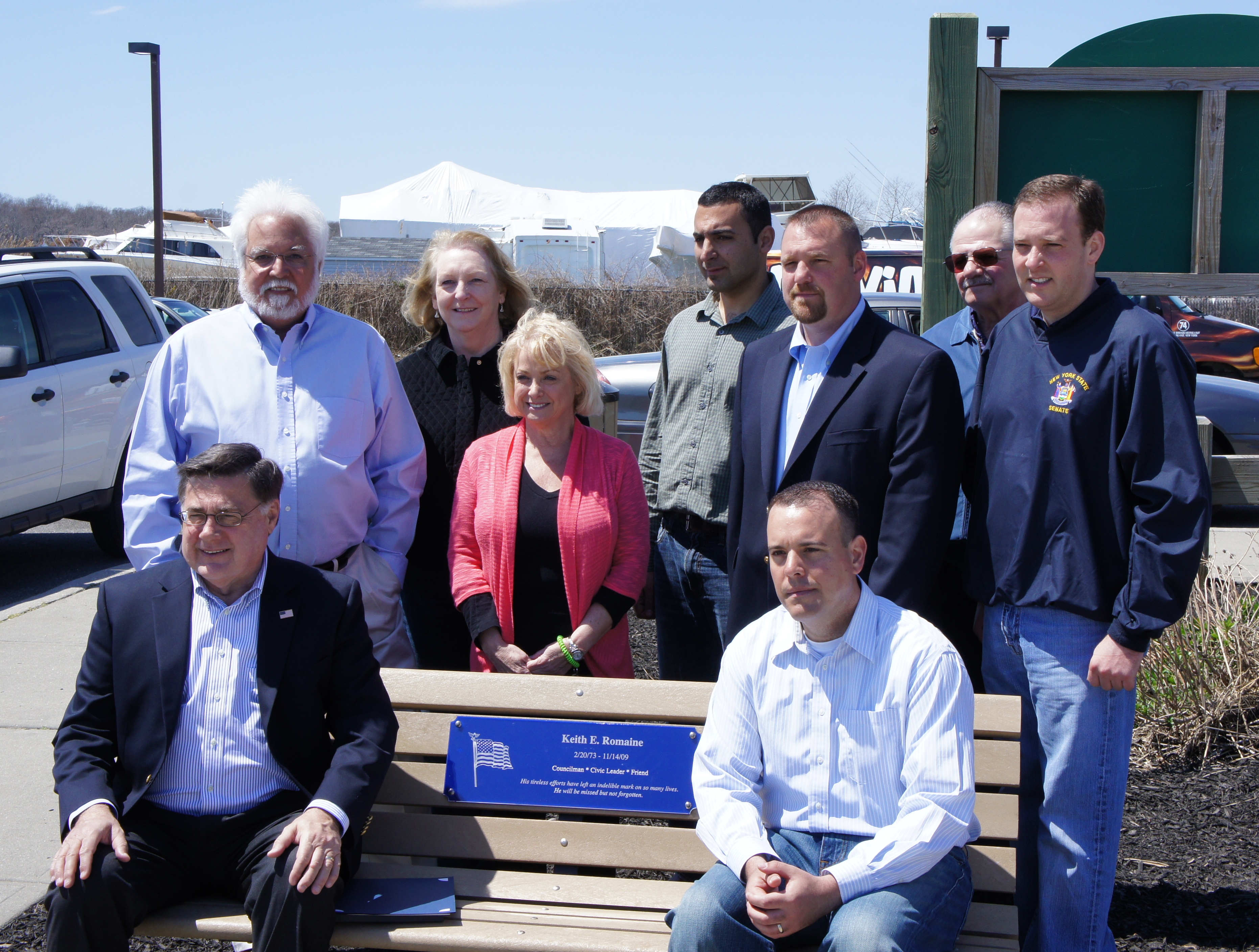Senator Zeldin and local officials at the Osprey Park Celebration Day ...