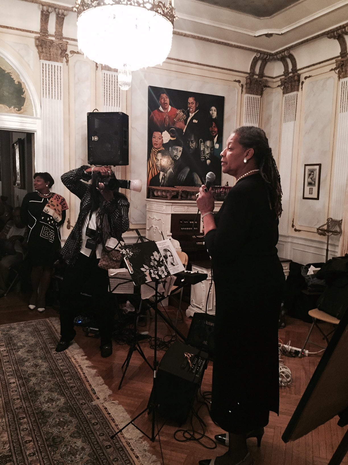 Senator Hassell-Thompson speaking to members of the Westchester Black ...