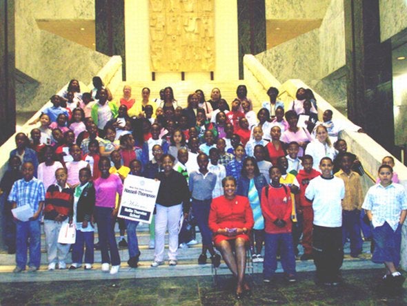 Senator Hassell-Thompson with 4th graders from Nellie A. Thorton ...