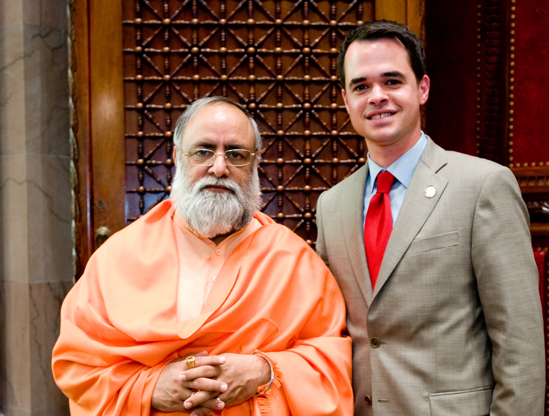 Senator Carlucci meets with Brahmrishi Shri Kumar Swami Ji, Spiritual ...
