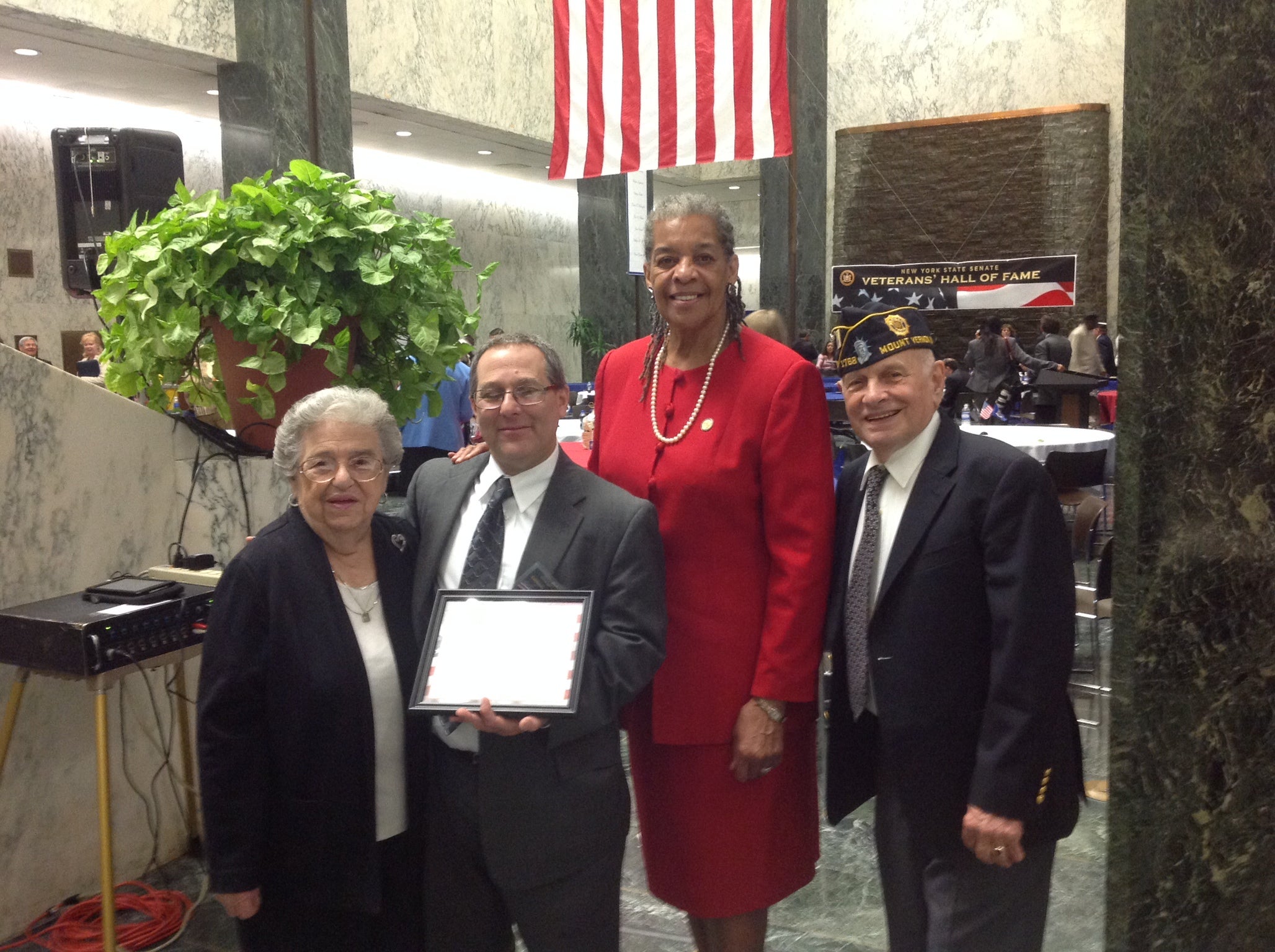 Senator Ruth Hassell-Thompson with members of Corporal Anthony L ...
