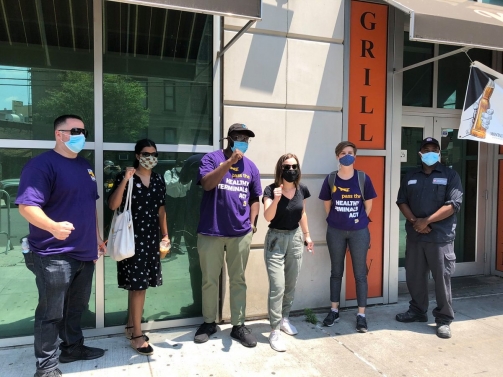 Senator Biaggi joins 32BJ SEIU members and Senator Michael Gianaris for ...