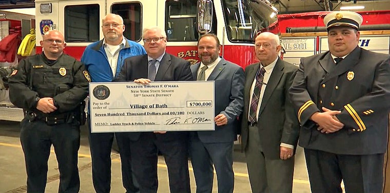 O’Mara, Palmesano join Bath officials to celebrate new ladder truck and police vehicle: State ...