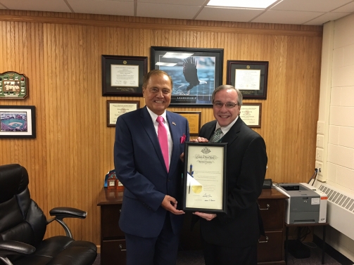 Senator Bonacic Presents Ceremonial Pen Certificate to Minisink Valley ...