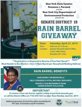 Senate District 19 FREE Rain Barrel Giveaway + E-Waste Recycling