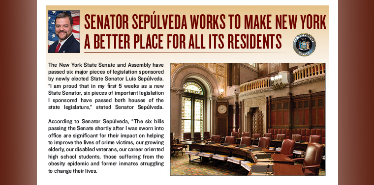 Senator Luis Sepulveda Works to Make New York A Beter Place for all It ...