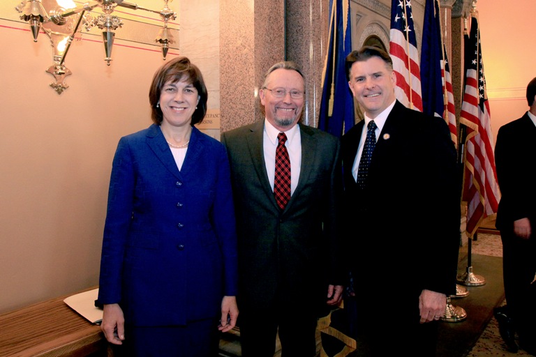 With Agriculture Commissioner Richard Ball and Senator Terry Gipson ...