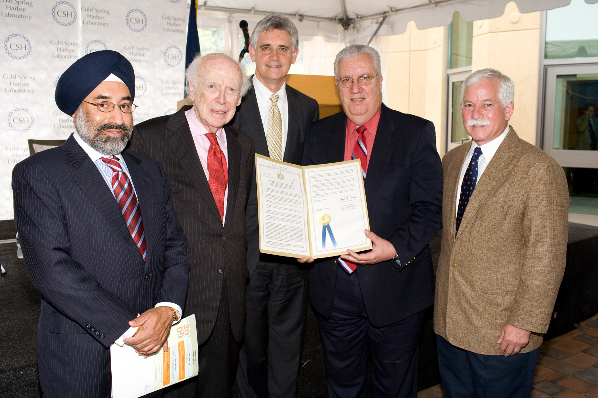 Senator Marcellino with Harry Anand, Mayor of Laurel Hollow, Dr. James ...
