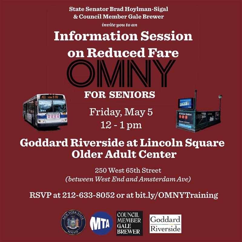 Information Session on Reduced-Fare OMNY for Seniors | NYSenate.gov