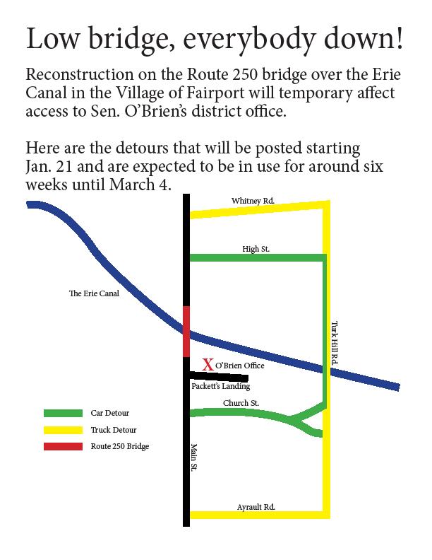 Bridge closing will affect access to District Office | NYSenate.gov
