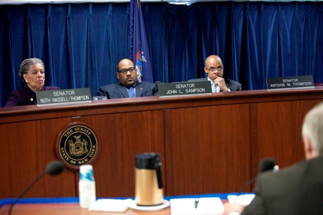 Senator Ruth Hassell-Thompson, Senator John Sampson and Senator Antoine ...