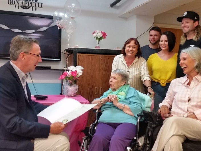 Born in 1919, Huntington's Adele Gordon finds 100 big reasons to ...