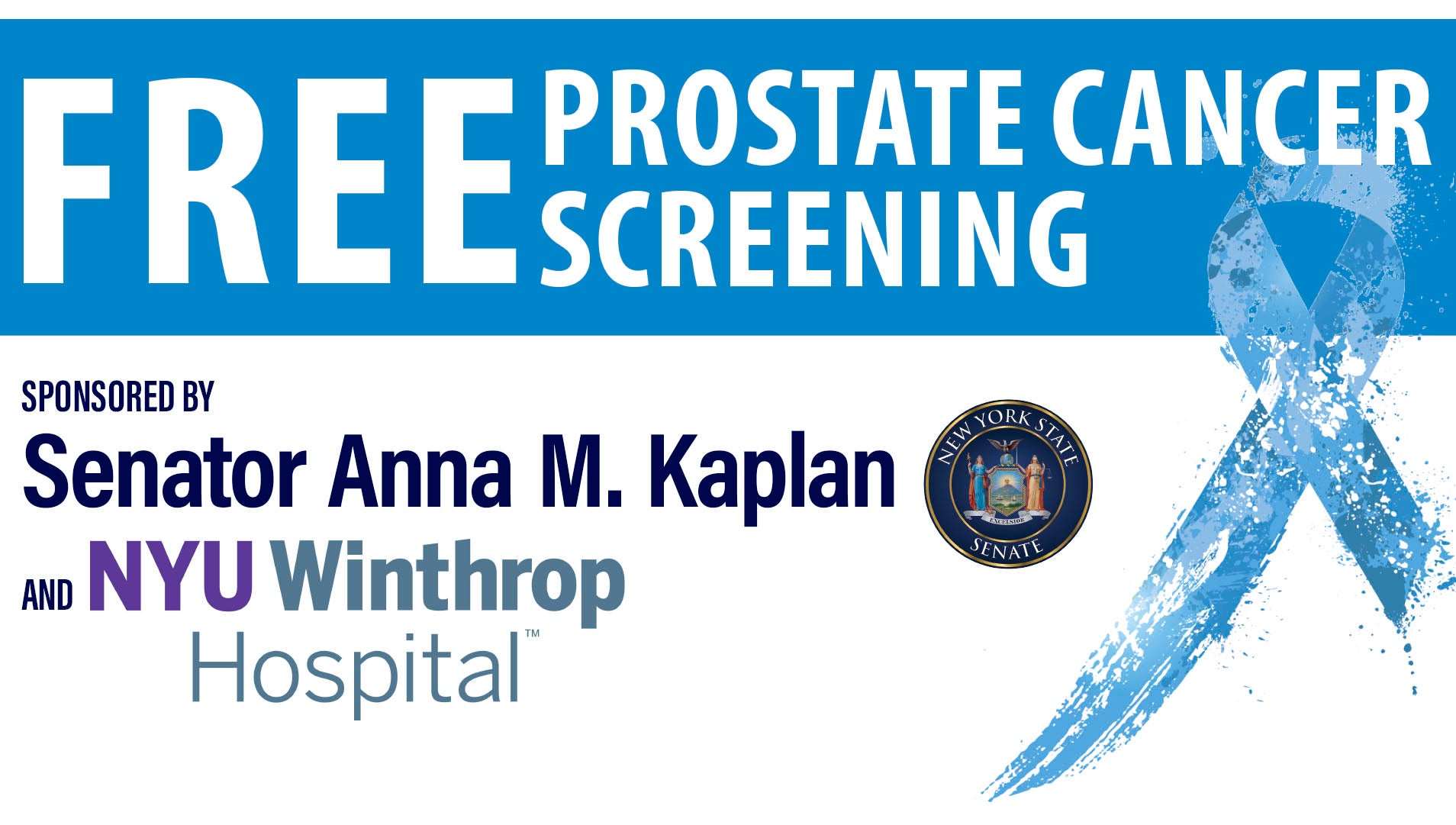 Free Prostate Cancer Screening | Senator Anna Kaplan | NYSenate.gov