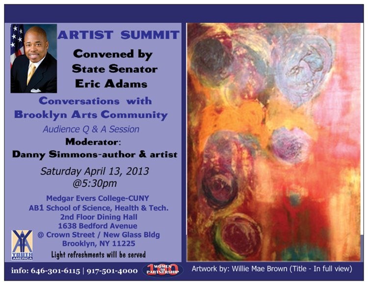 EVENT RESCHEDULED FOR SATURDAY, APRIL 13, 2013---Artist Summit ...