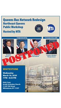 POSTPONED - Whitestone - MTA Queens Bus Network Redesign - Public Forum ...