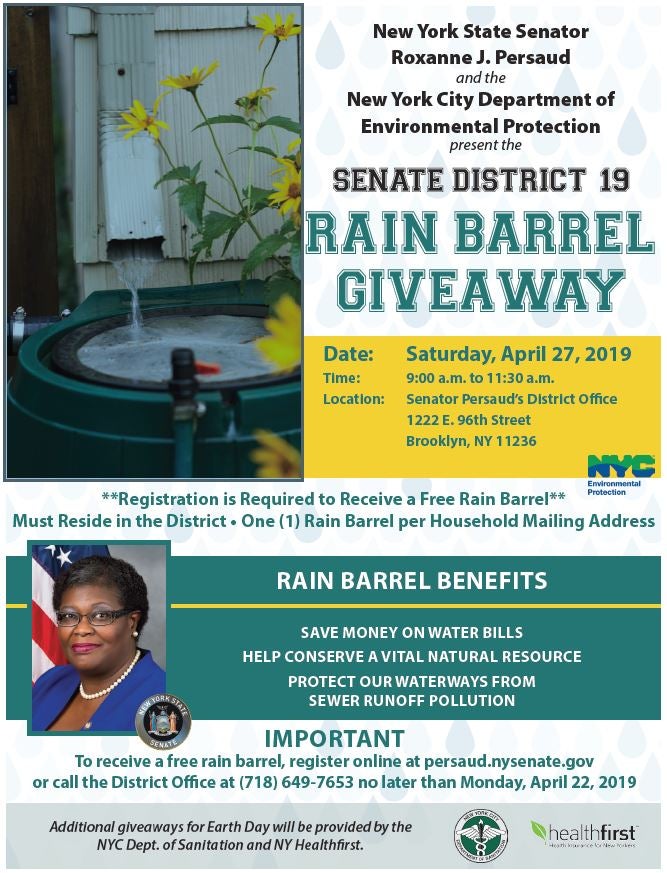 Senate District 19 Free Rain Barrel Giveaway | NYSenate.gov