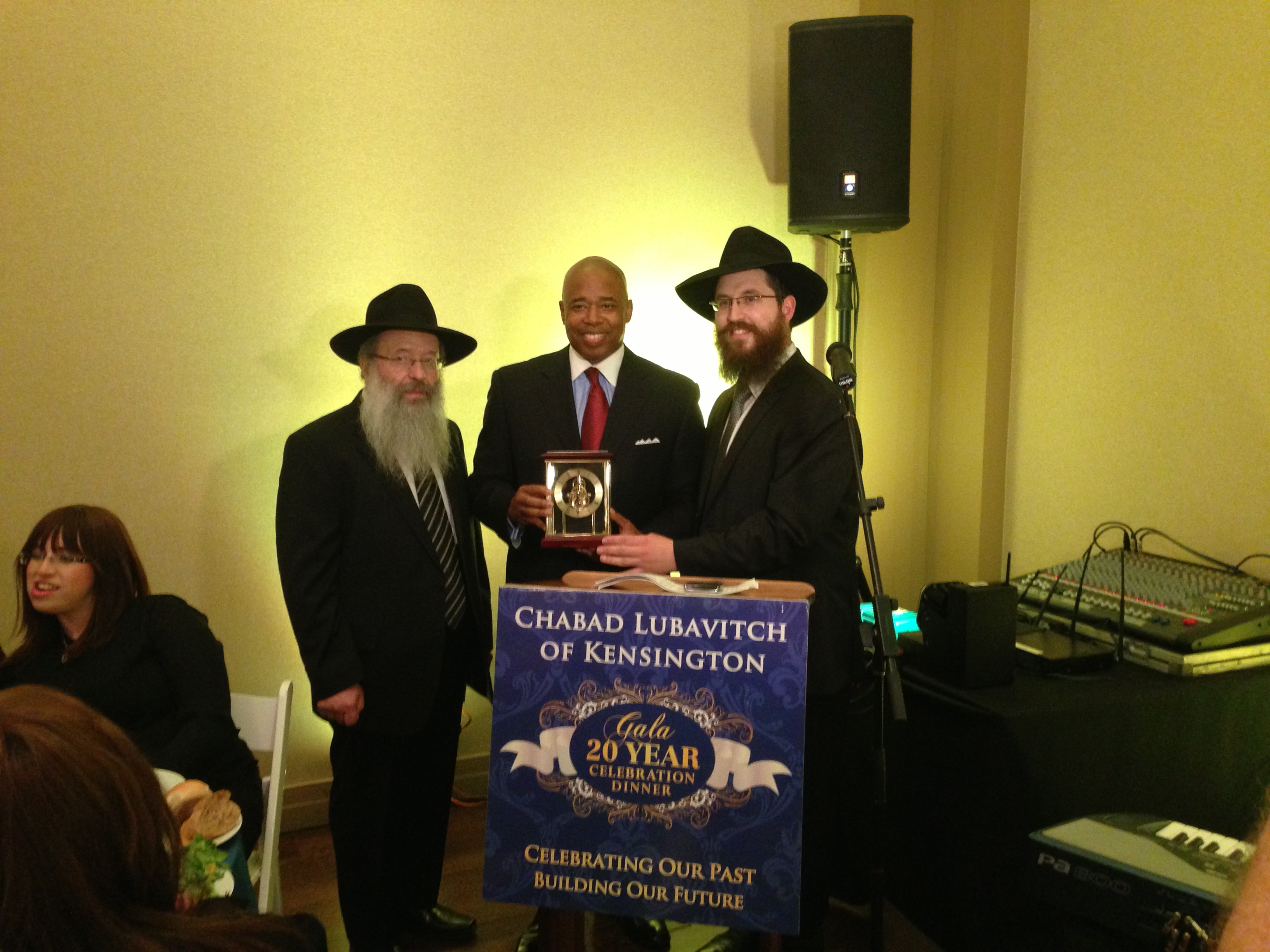 Senator Adams receives the Community Service Award from the Chabad ...