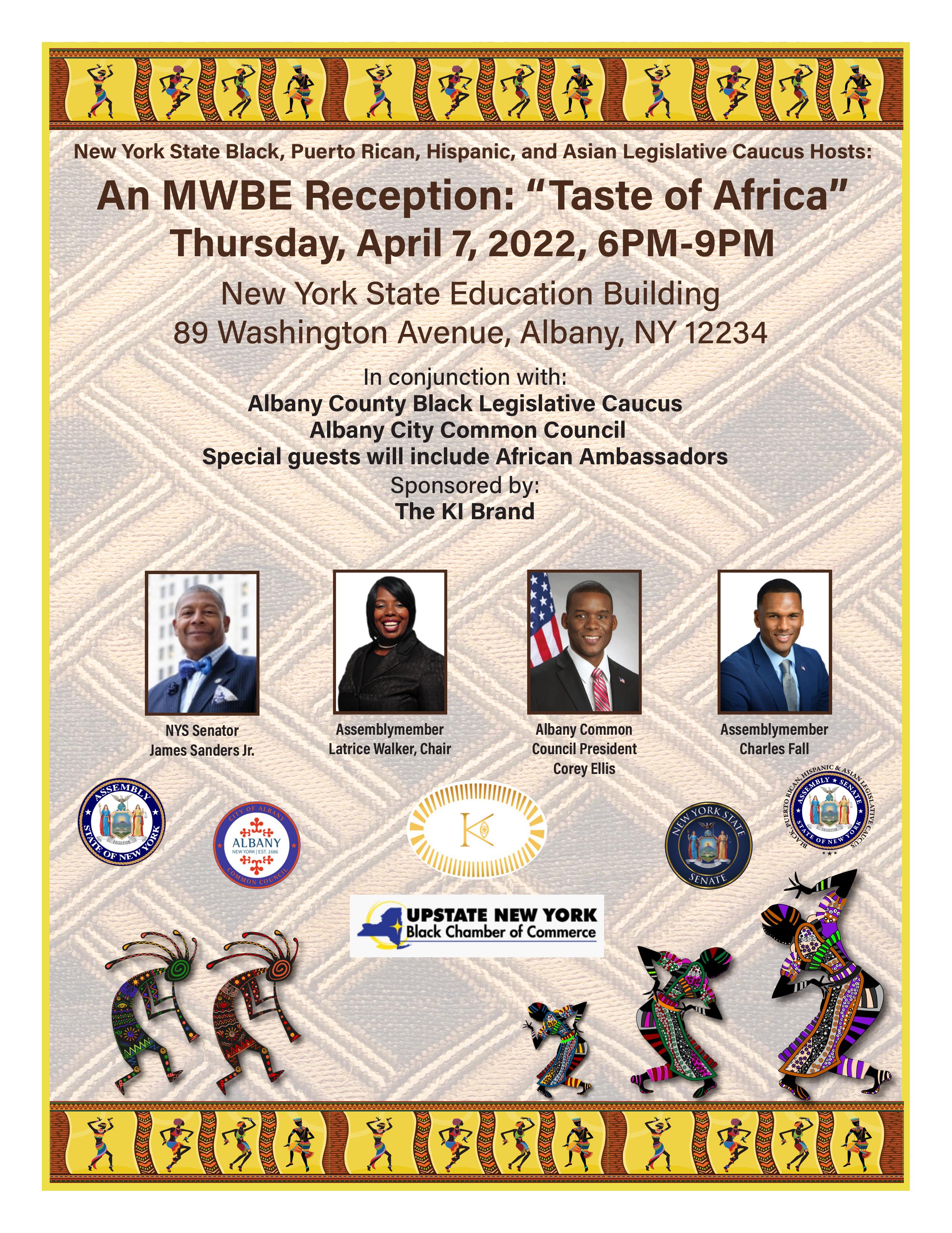 Senator James Sanders Jr. to Host MWBE Reception / "Taste of Africa ...