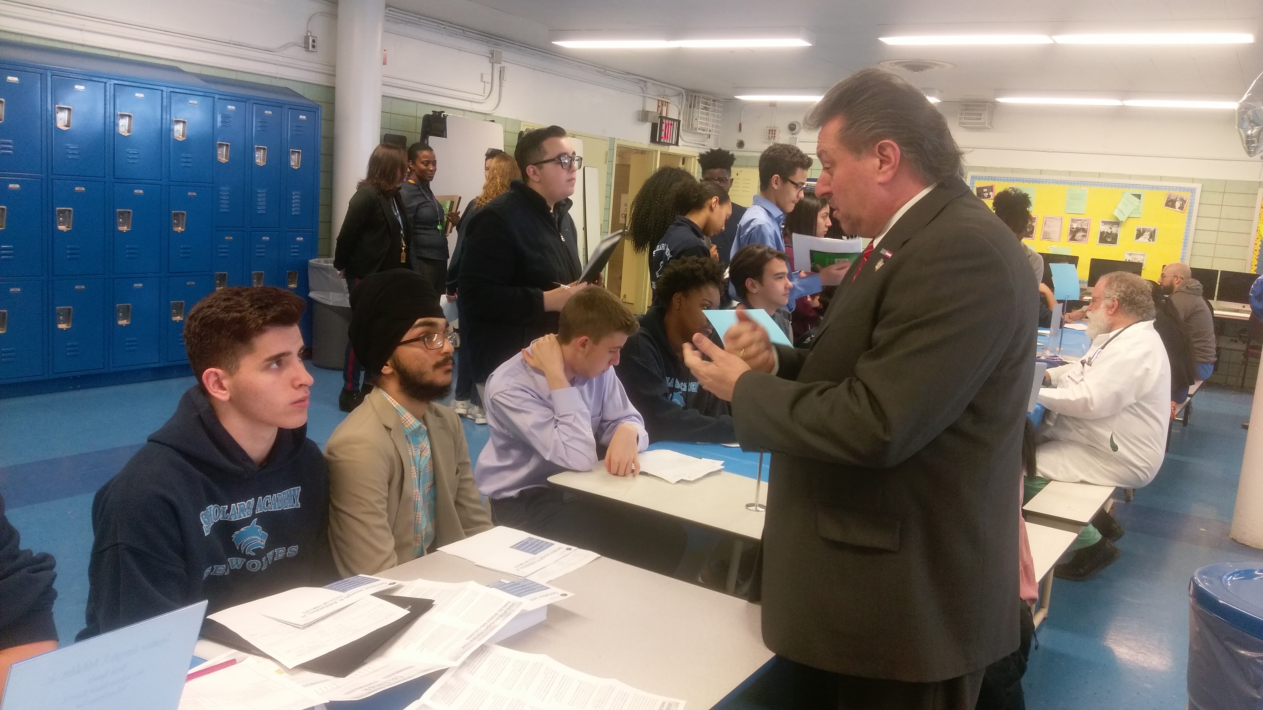 Addabbo answers students' questions at career fair in Rockaway Park ...