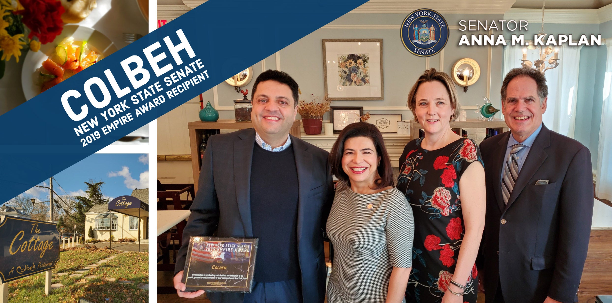 Senator Anna M. Kaplan Presents Senate Empire Award to Colbeh ...
