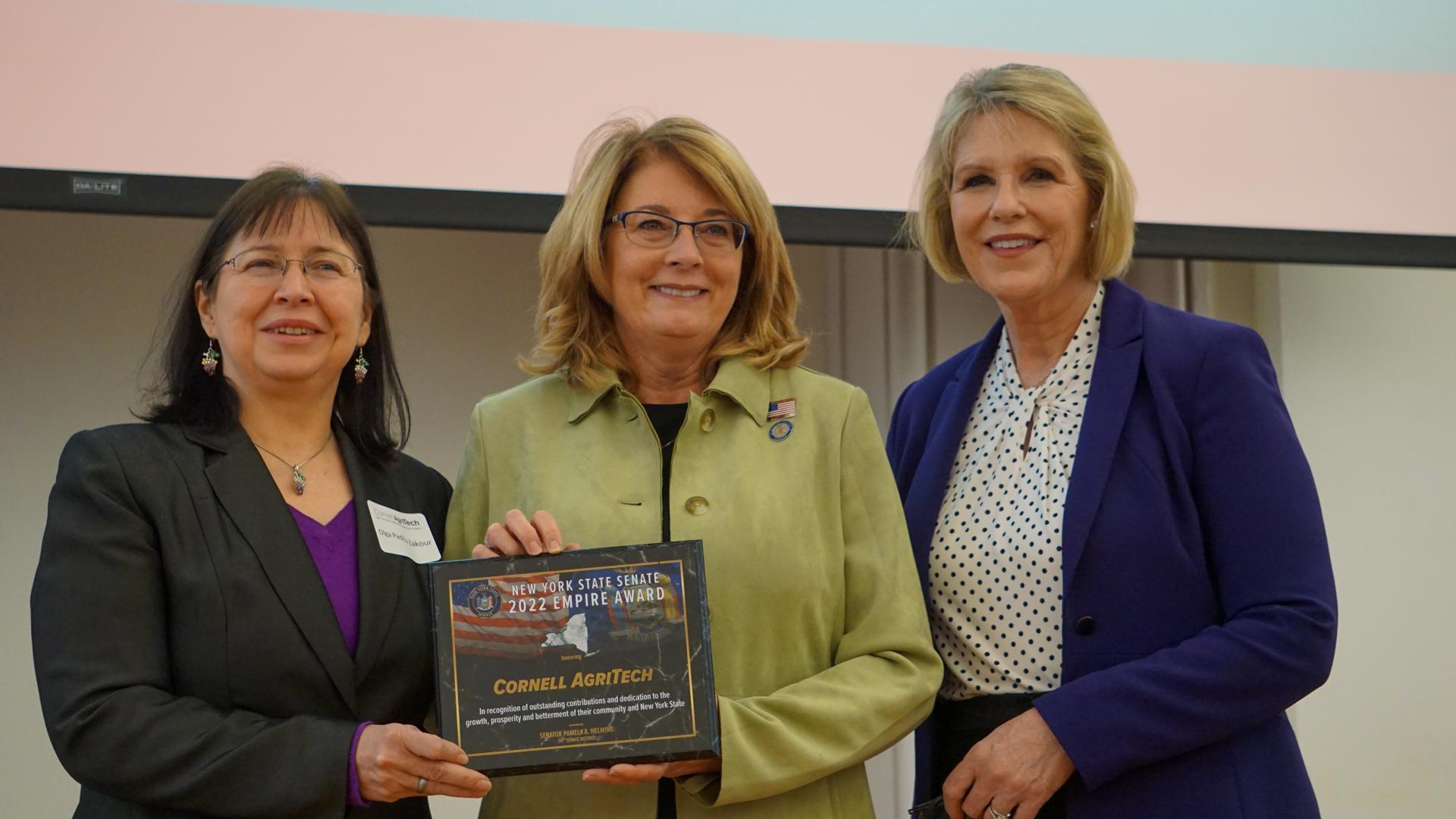 Senator Helming presents Cornell AgriTech with Empire Award | NYSenate.gov
