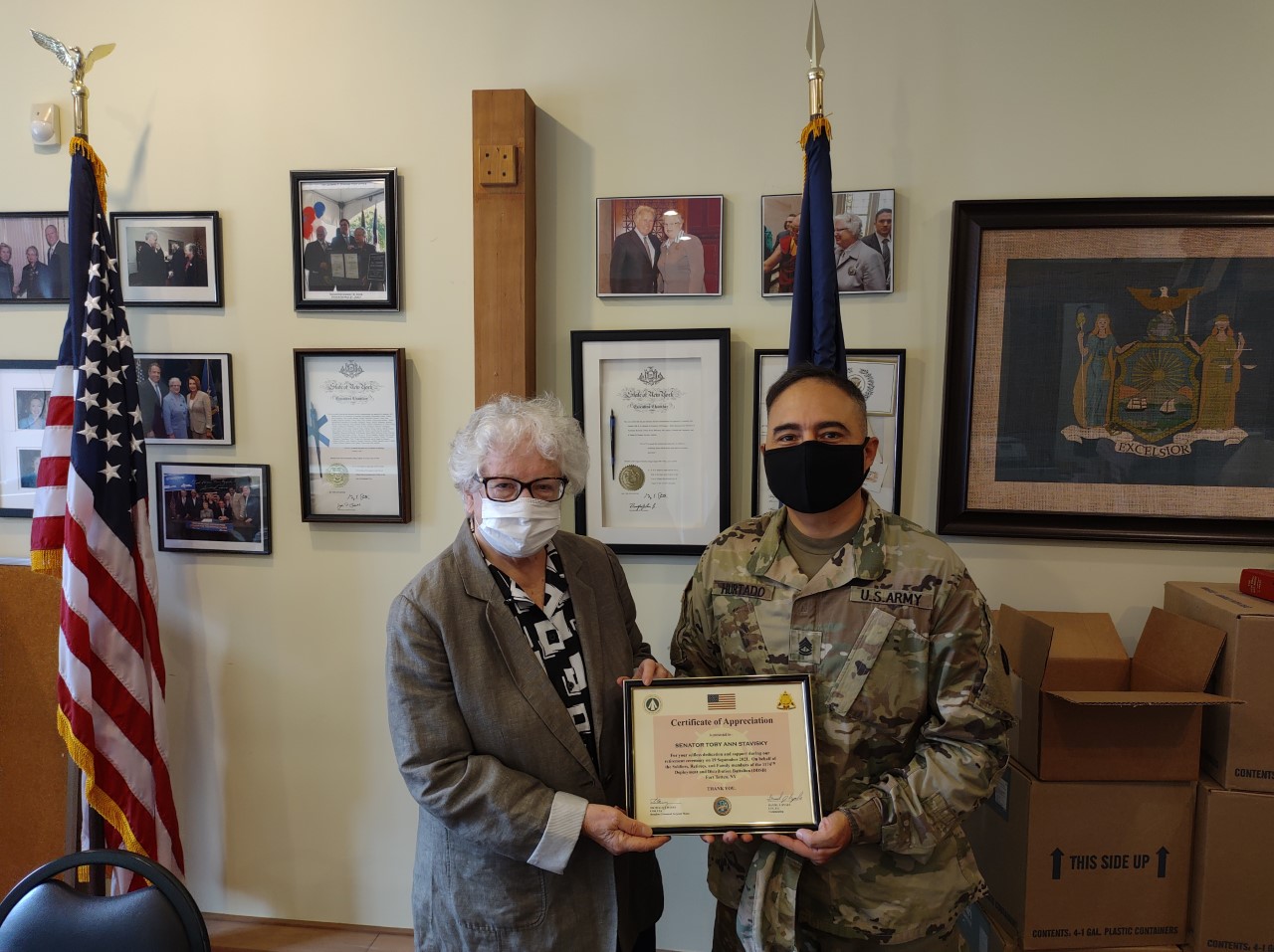 Senator Toby Ann Stavisky Receives Certificate of Appreciation from ...