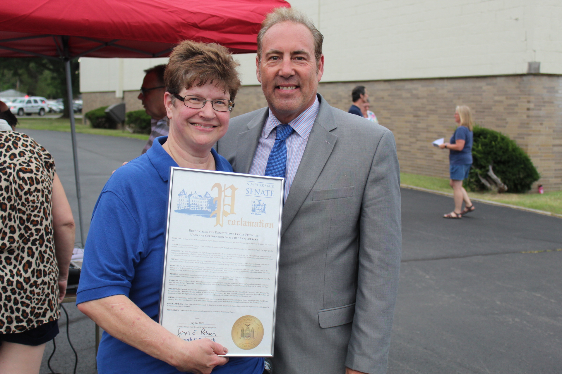 Senator Robach Helps Celebrate 10 Years of the Dewey/Stone Family Fun ...