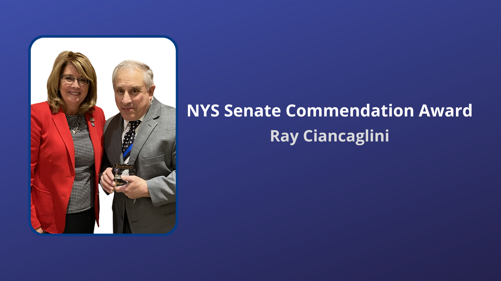 Senator Helming Presents NYS Senate Commendation Award to Ray ...
