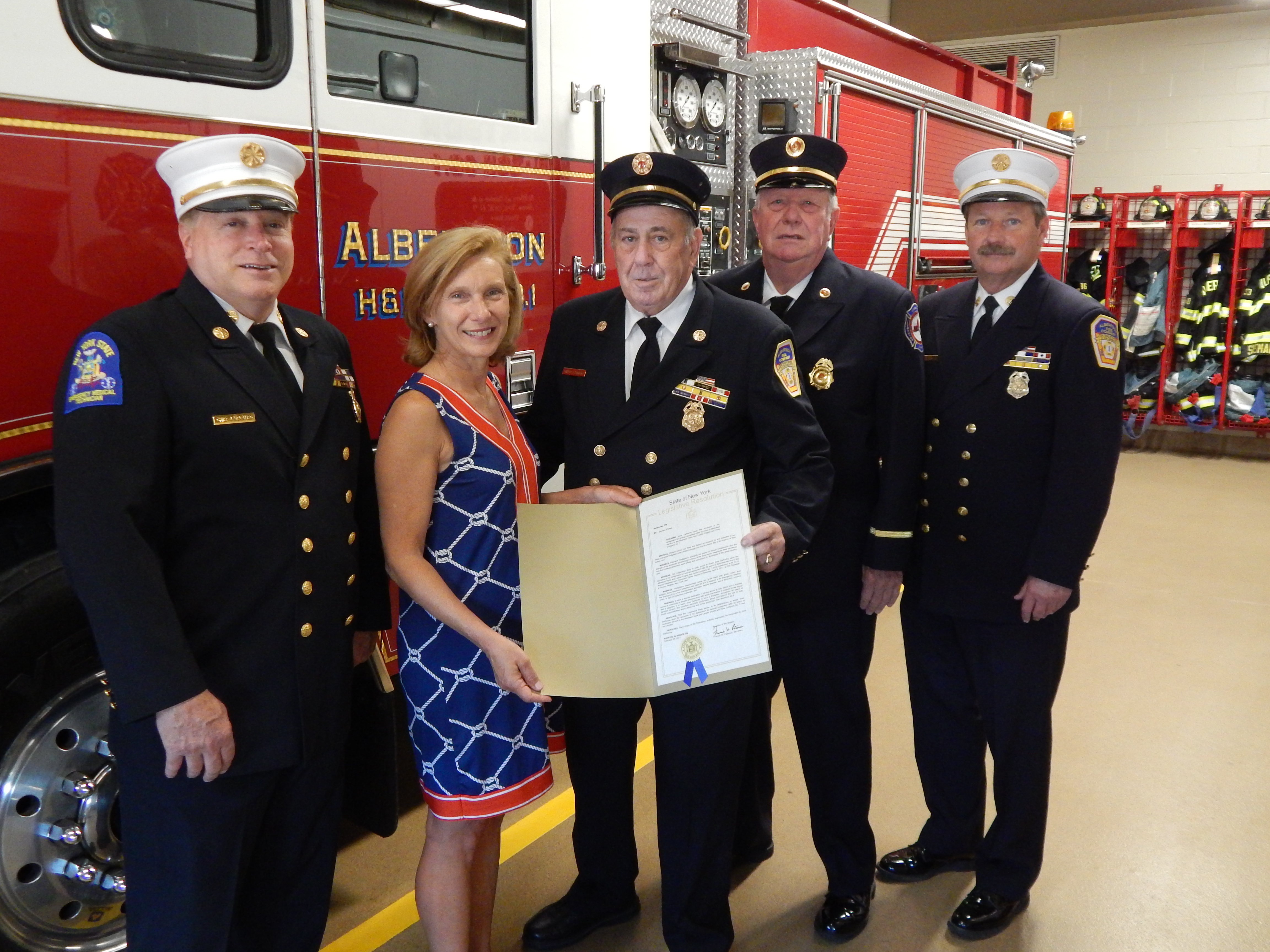 Senator Phillips Honors Albertson Firefighter for 50 Years of Service ...