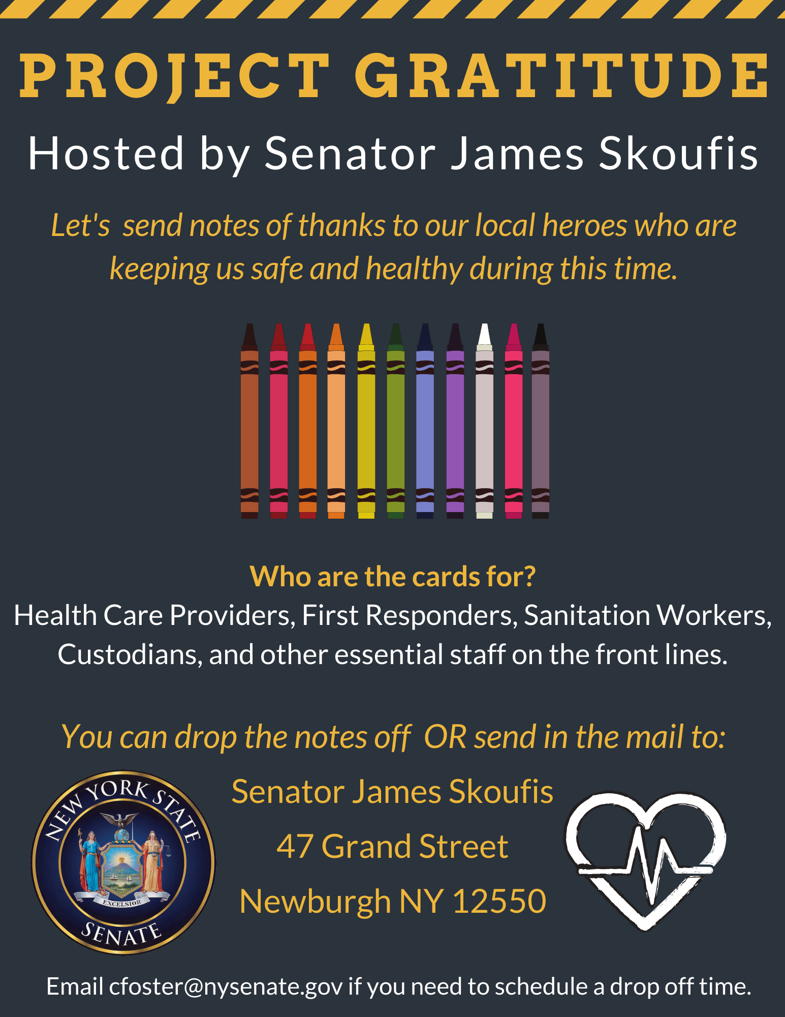 Skoufis Launches “Project Gratitude” Throughout 39th Senate District
