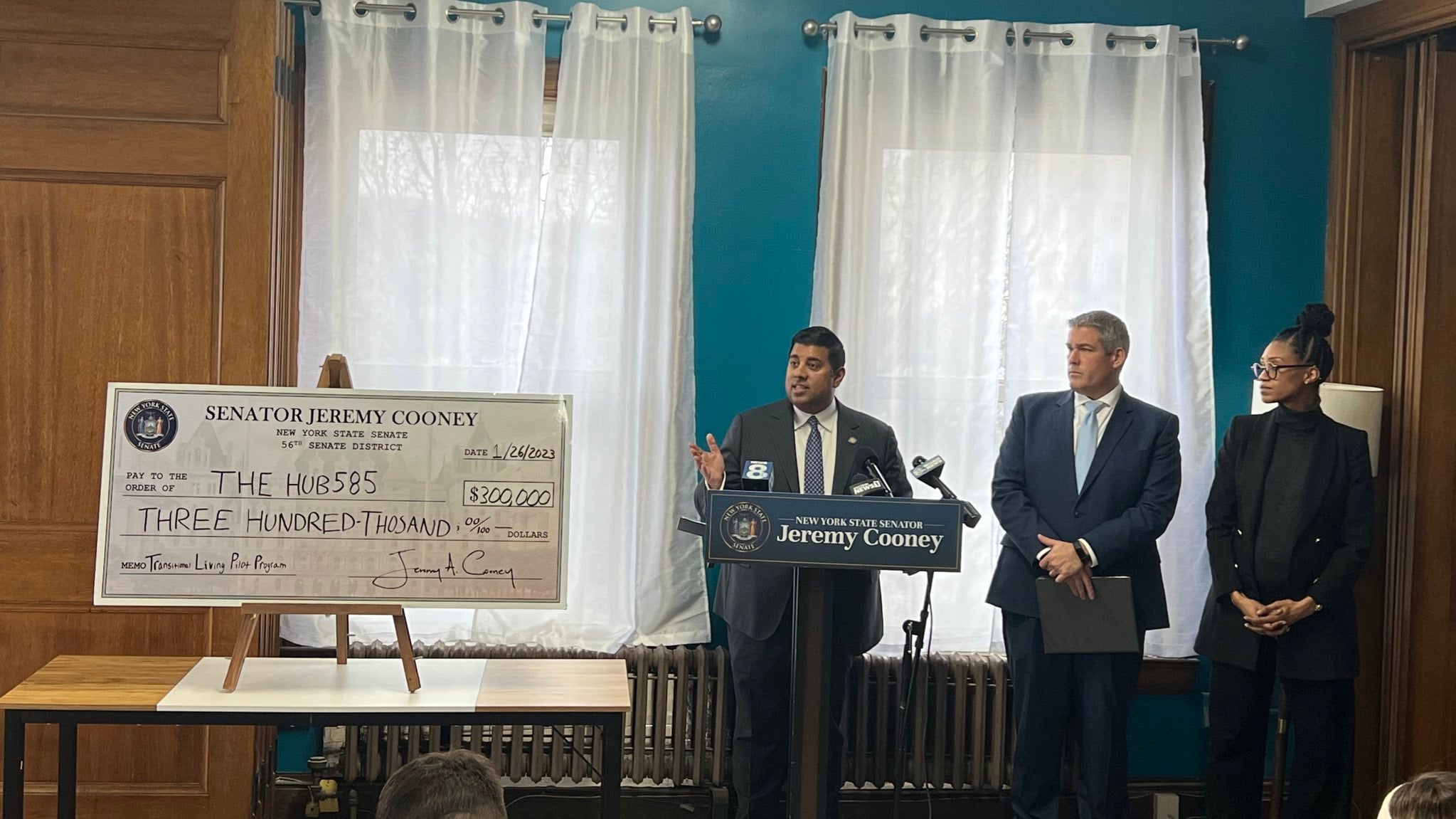 NYS Senator Jeremy Cooney, County Executive Adam Bello, HUB585 Announce ...