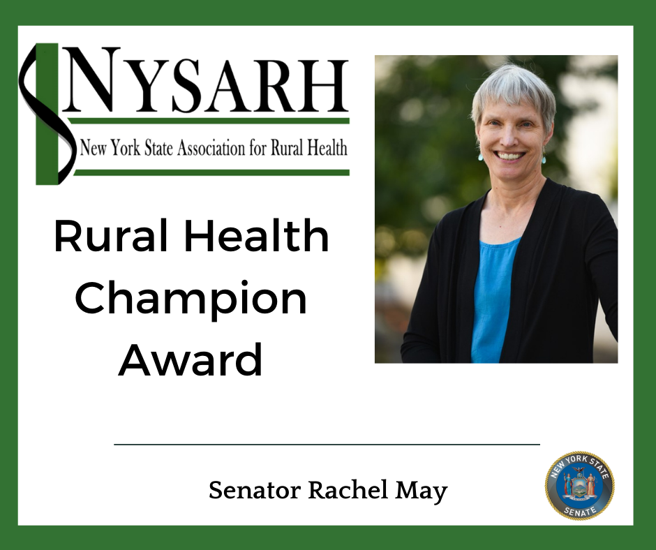 Senator Rachel May Honored by NYS Association for Rural Health ...