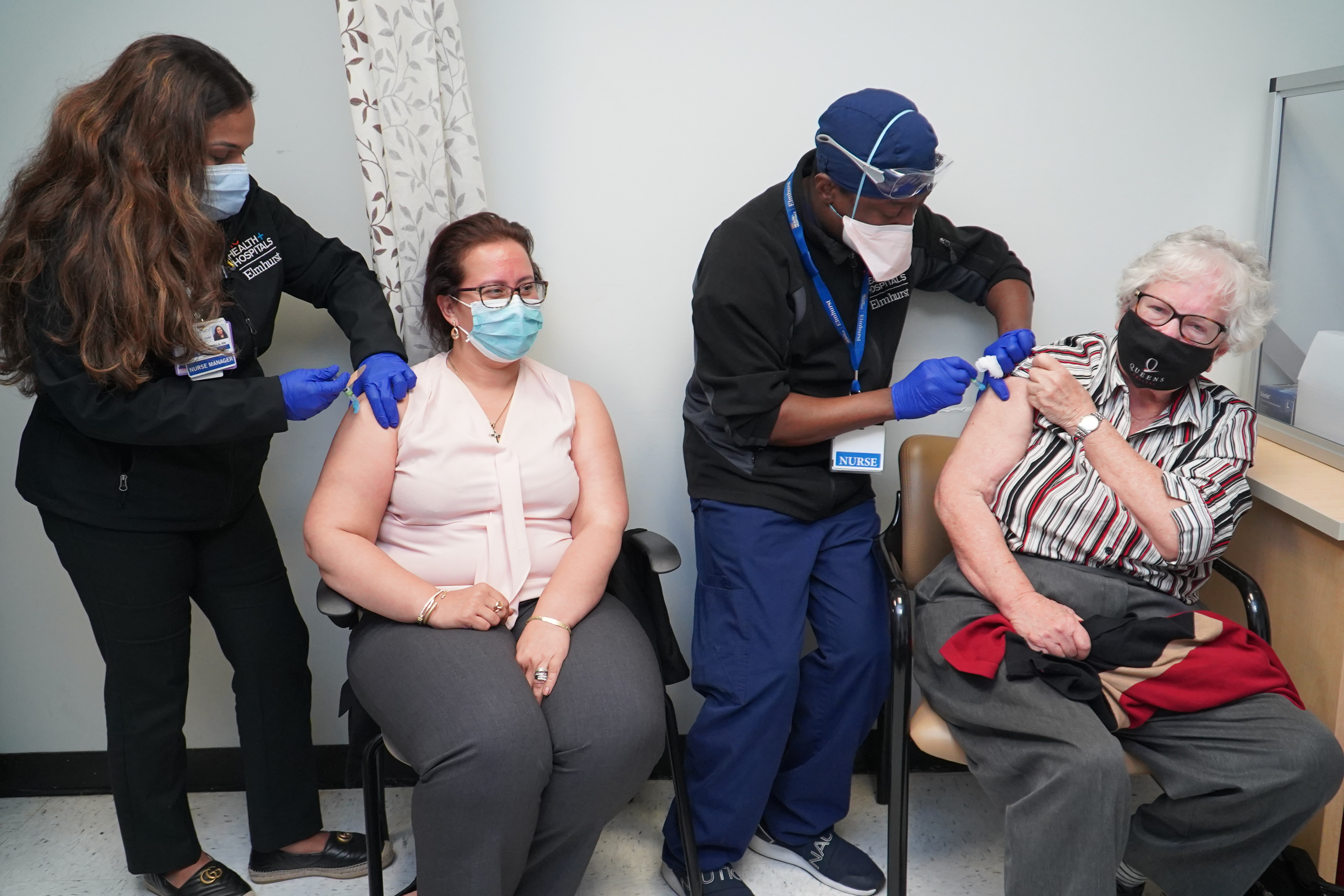 Helen Arteaga Landaverde, Elmhurst Hospital CEO, and Senator Toby Ann ...