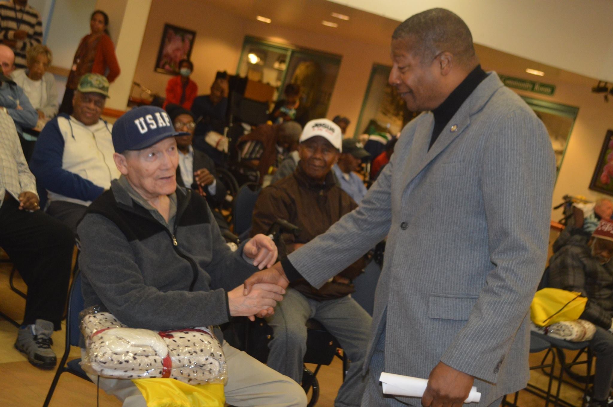 Senator James Sanders Jr. Brings Joy and Love to Elderly Veterans With ...