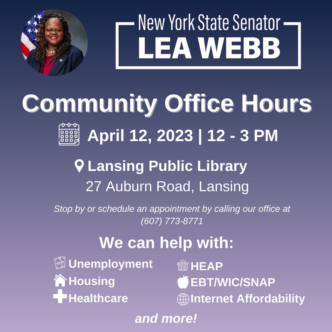 Senator Lea Webb's Community Office Hours | NYSenate.gov